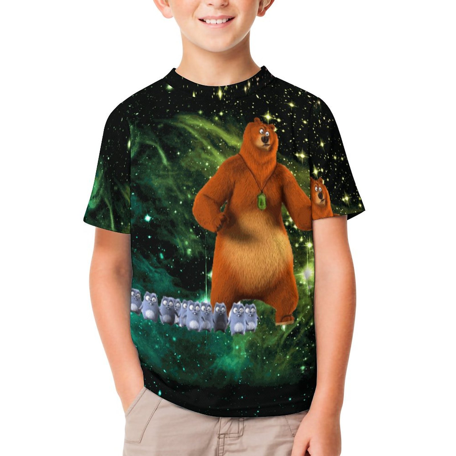 Grizzy And The Lemmings Kid's T-Shirt Short Sleeve T-Shirt Tops Summer ...