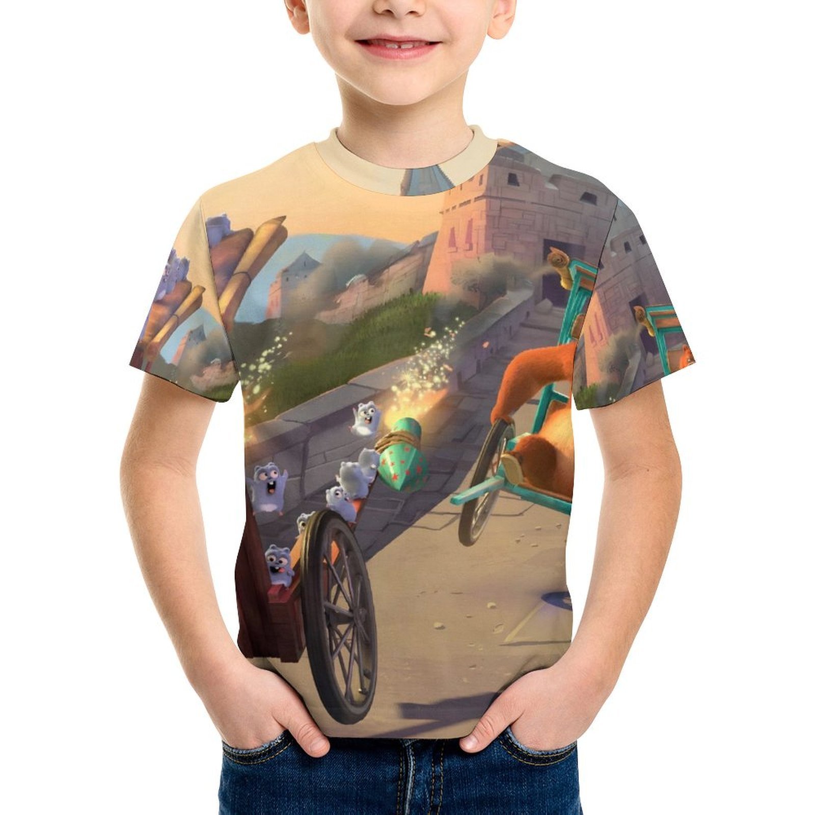 Grizzy And The Lemmings Kids T-Shirt 3d Printed Graphic T-Shirts Boys ...