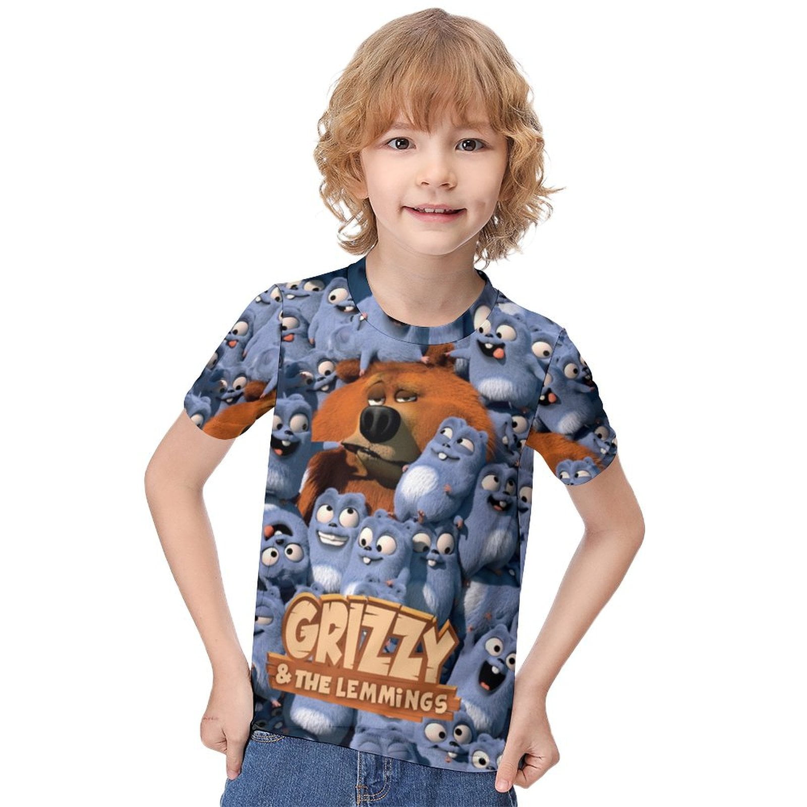 Grizzy And The Lemmings T-shirts for Teen Boys Girls Tee Shirts Soft ...