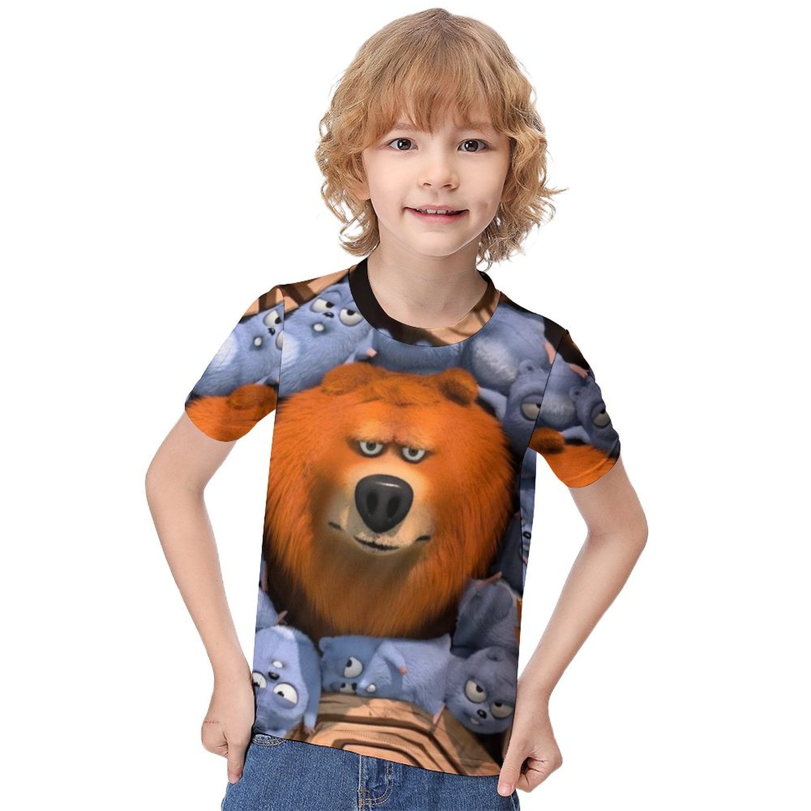 Grizzy And The Lemmings T-shirts for Teen Boys Girls Tee Shirts Soft ...