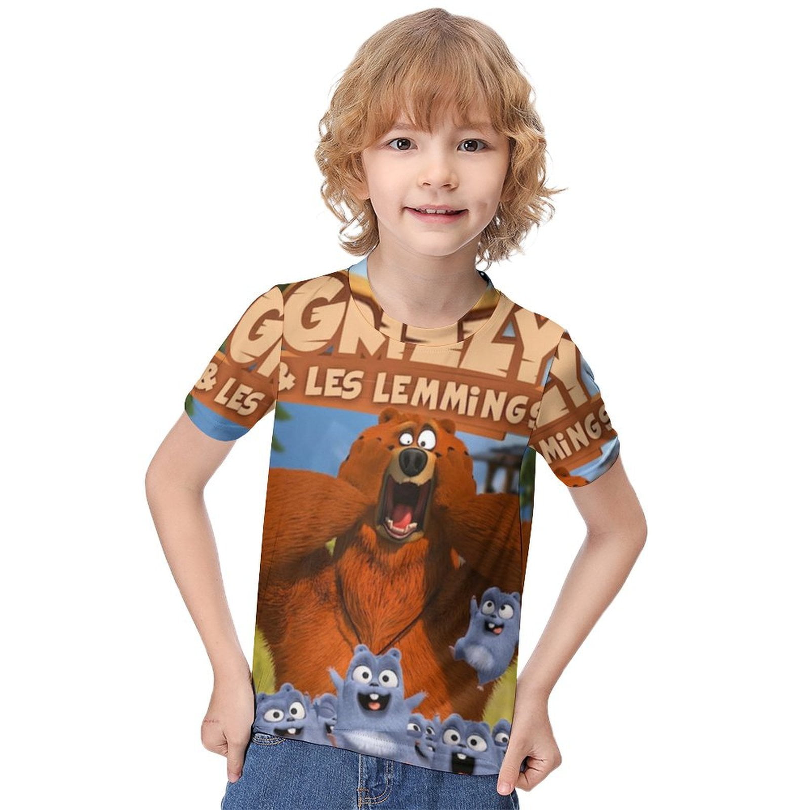 Grizzy And The Lemmings T-shirts for Teen Boys Girls Tee Shirts Soft ...