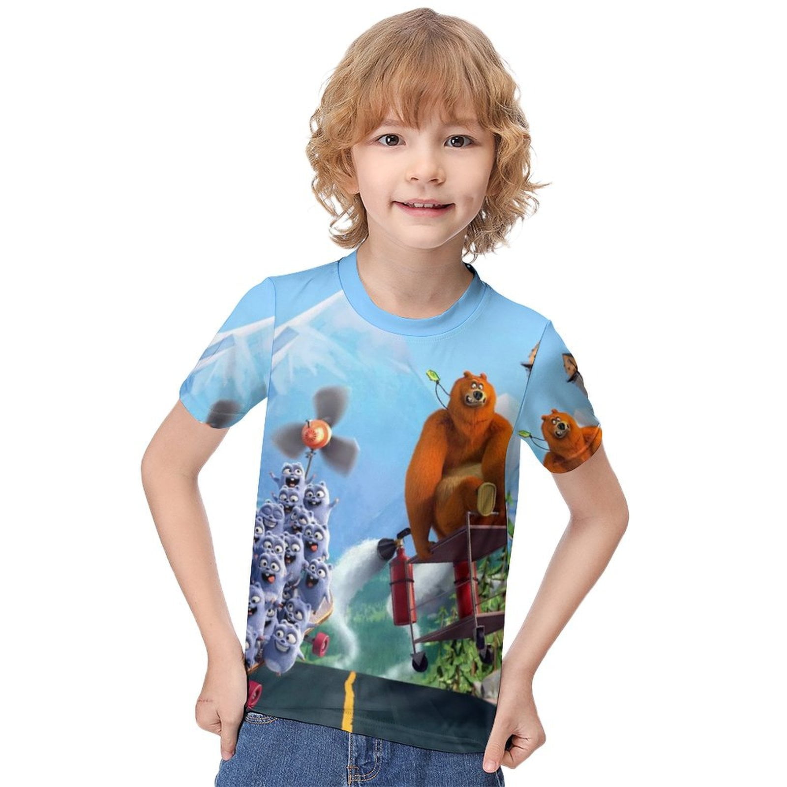 Grizzy And The Lemmings T-shirts for Teen Boys Girls Tee Shirts Soft ...