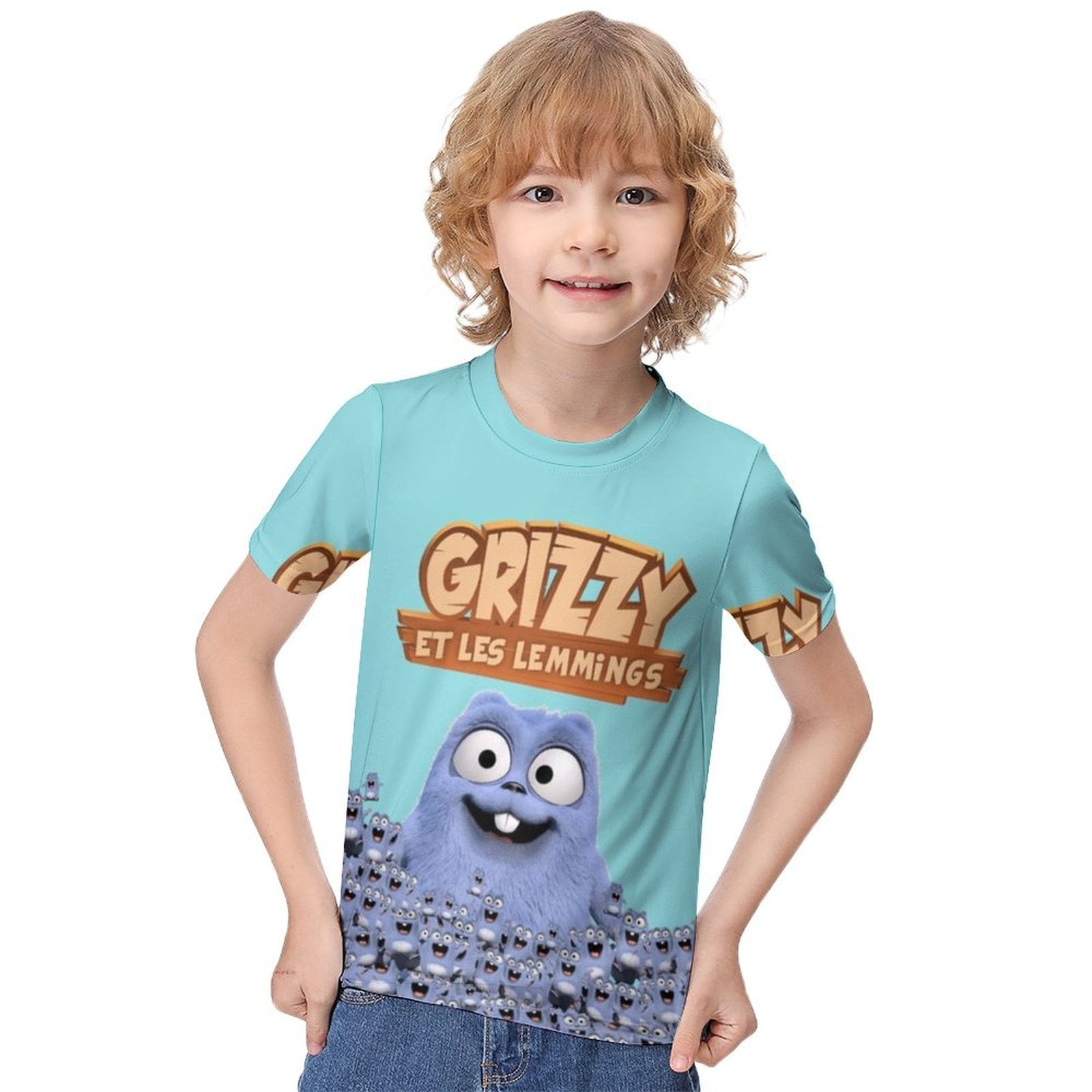 Grizzy And The Lemmings T-shirts for Teen Boys Girls Tee Shirts Soft ...