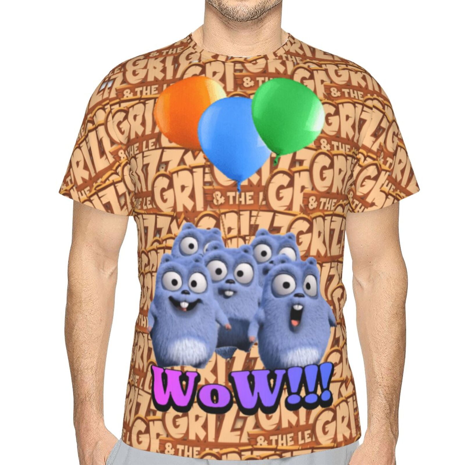 Grizzy And The Lemmings Unisex 3d Pattern Printed Short Sleeve T-Shirts ...