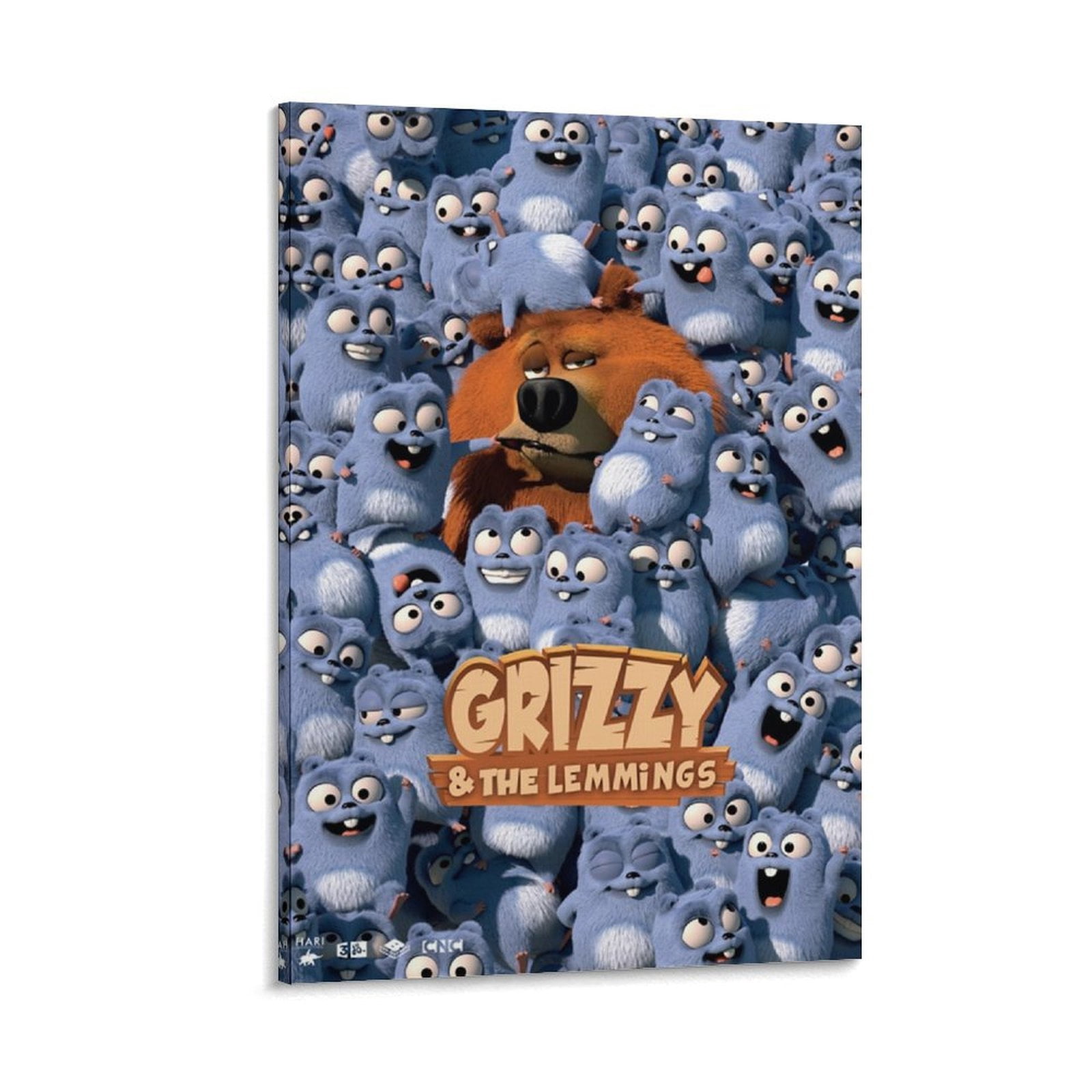 Grizzy And The Lemmings Wall Paintings Elegant Hanging Art Canvas Wall ...