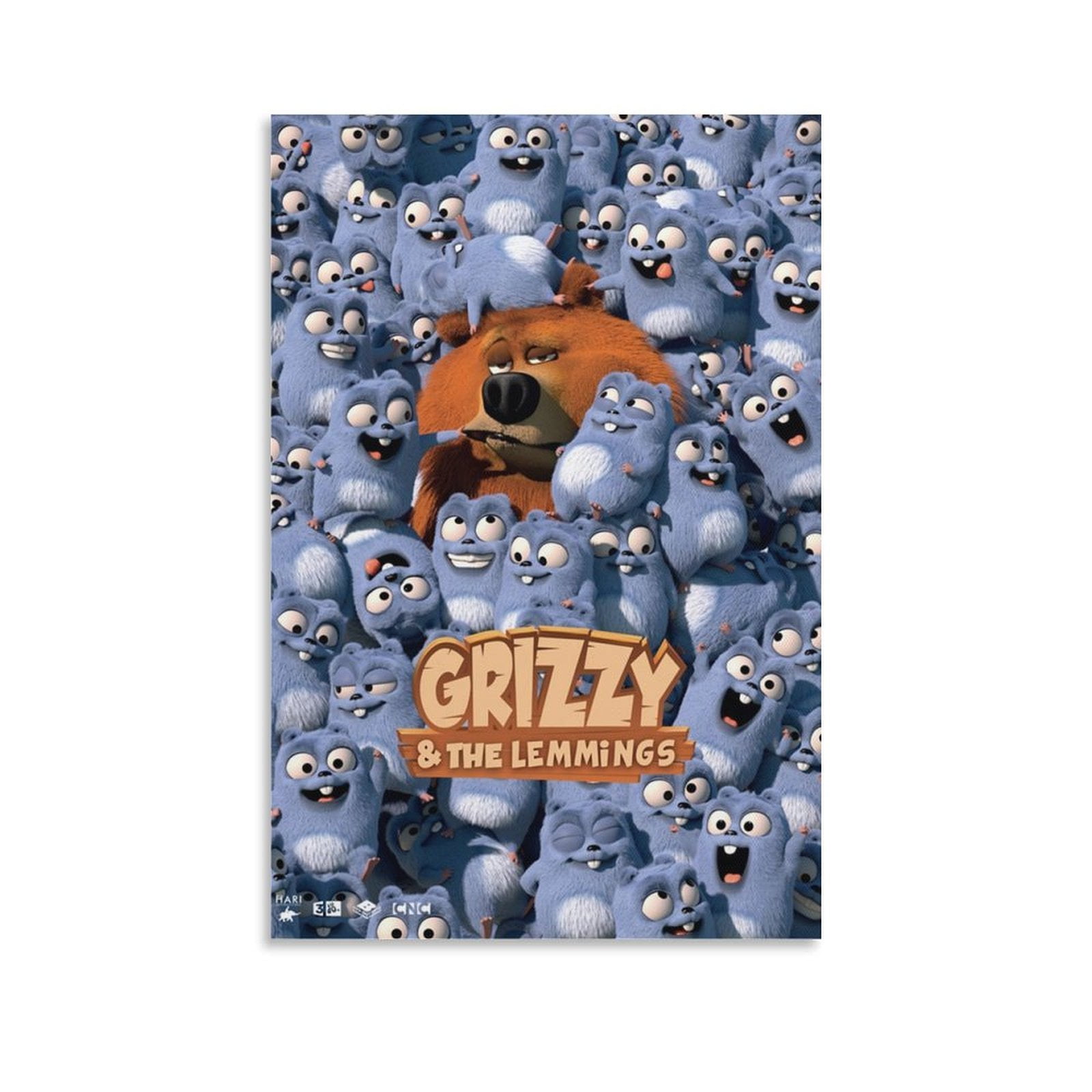 Grizzy And The Lemmings Wall Paintings Elegant Hanging Art Canvas Wall ...