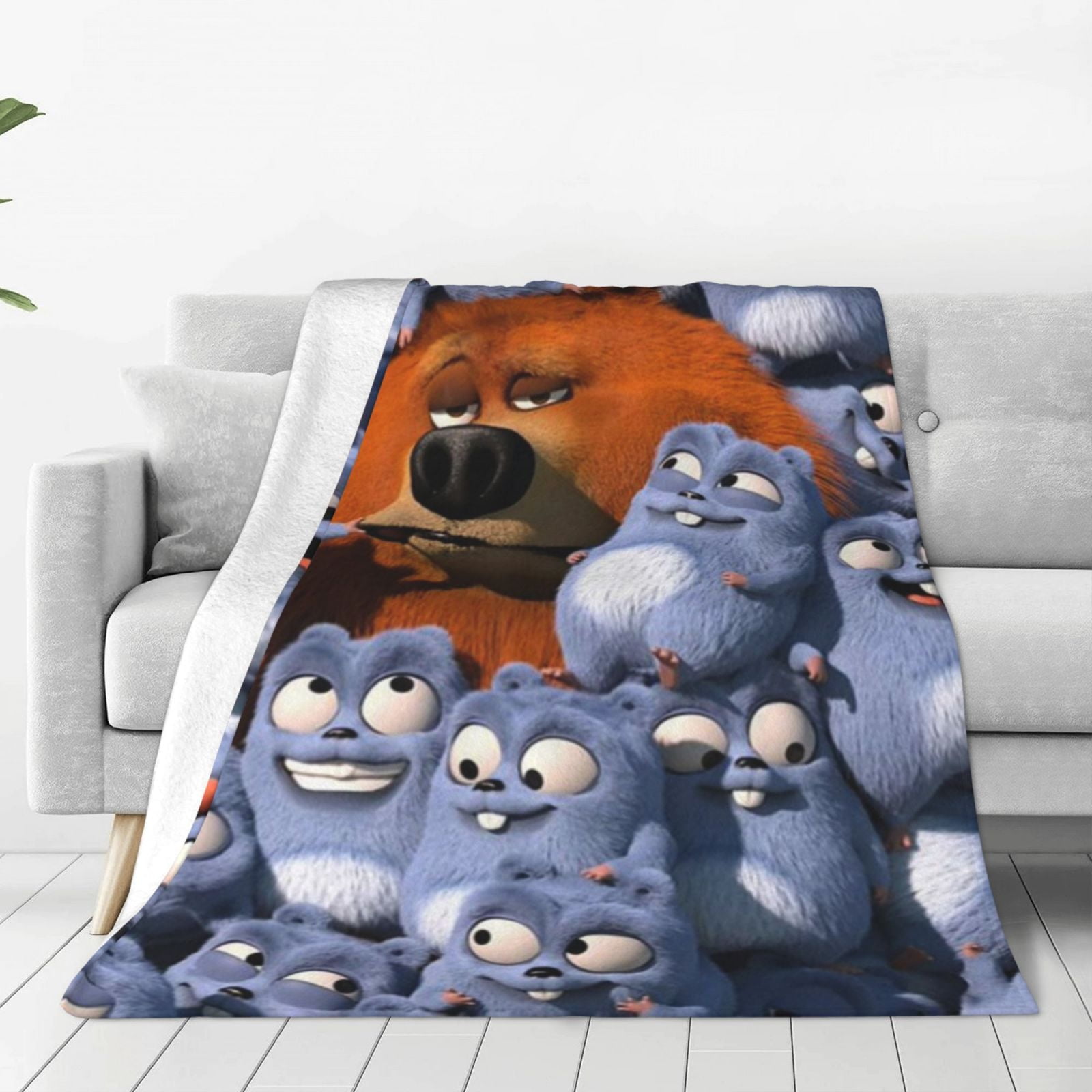 Grizzy And the Lemmings Flannel Blanket Cozy Ultra-Soft Micro Fleece ...