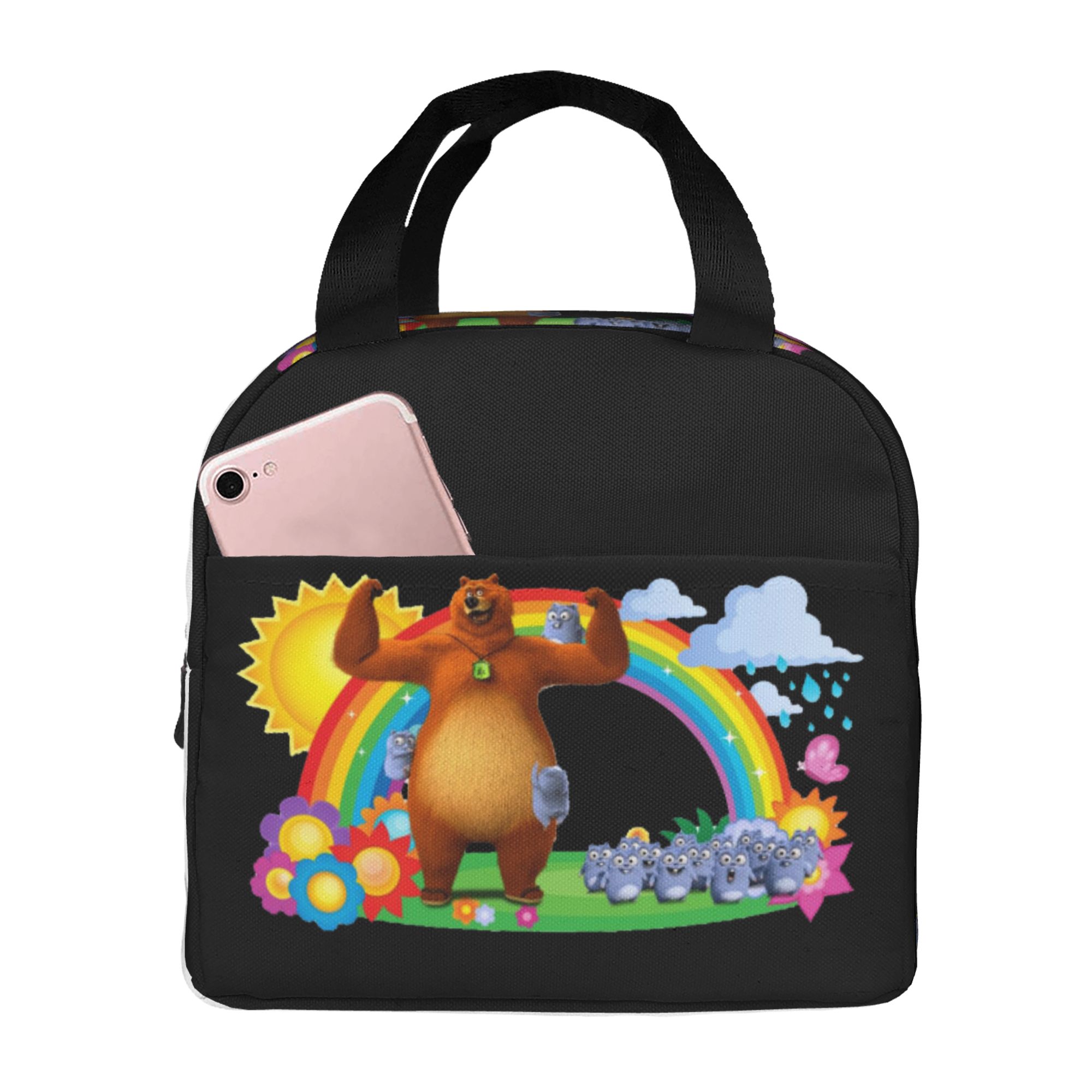 Grizzy Cartoon Bear And The Lemmings Insulated Lunch Box for Women ...