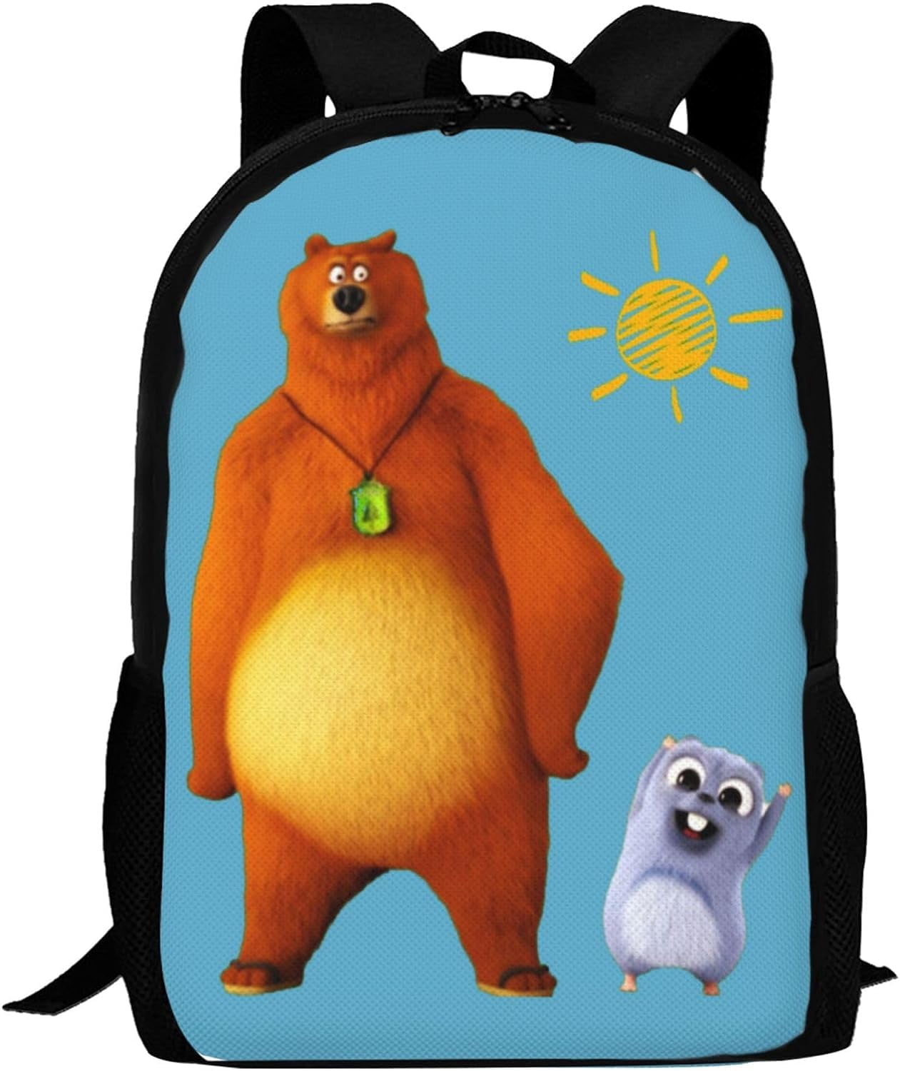 Grizzy Cartoon Bear and the Lemmings Backpack Unisex Travel Lightweight ...