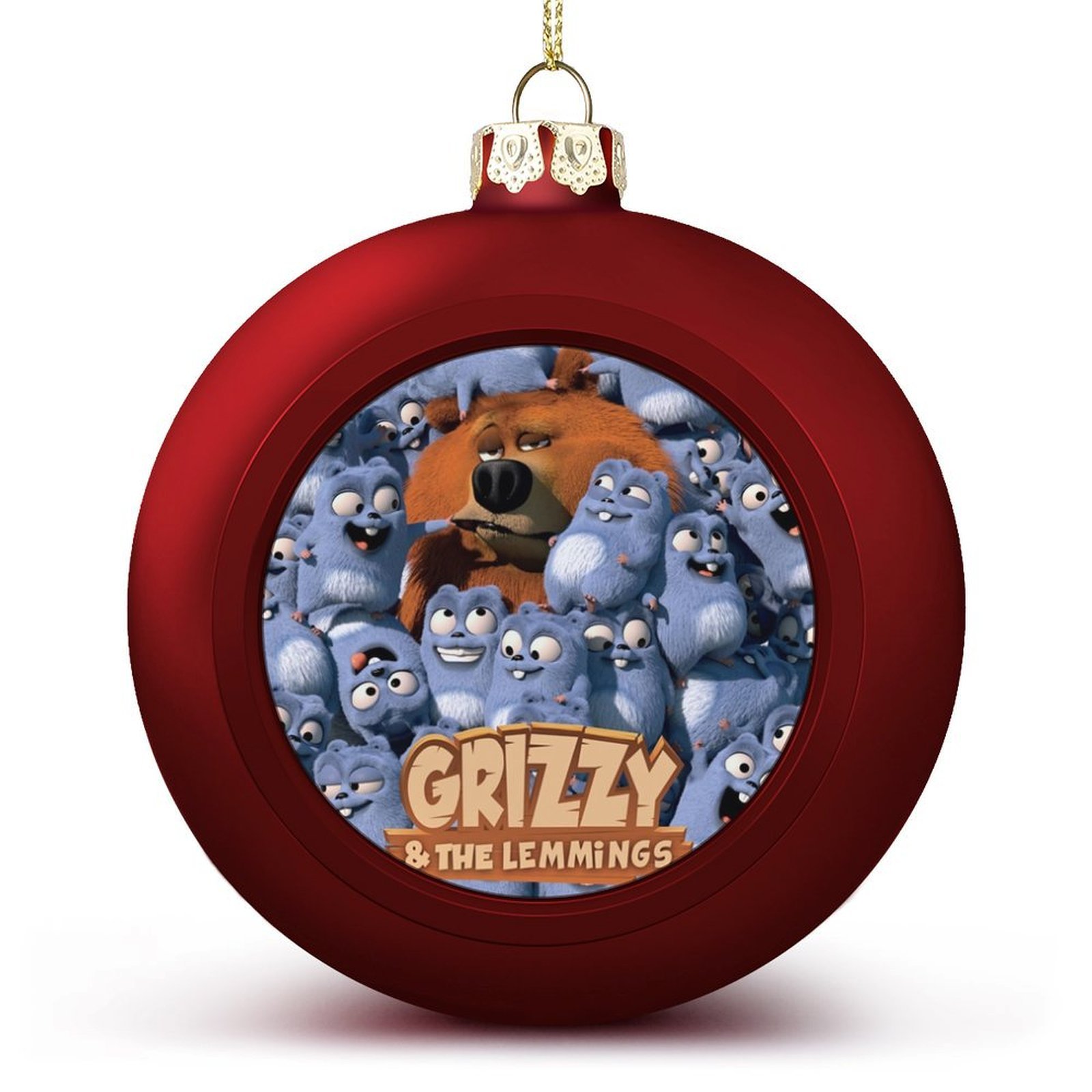 Grizzy And The Lemmings Christmas Ball Ornaments, 2.4 Inch Christmas ...