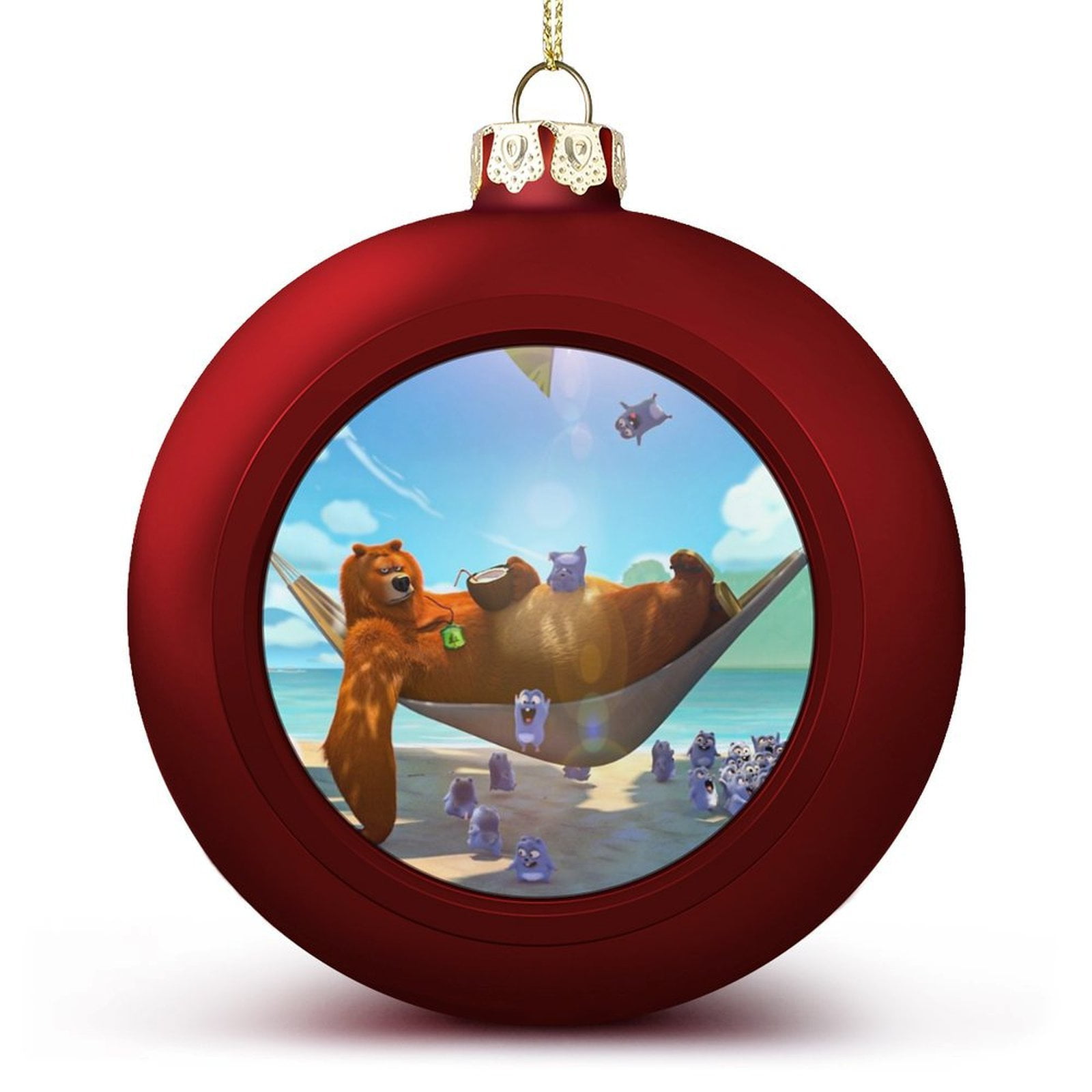 Grizzy And The Lemmings Christmas Ball Ornaments, 2.4 Inch Christmas ...