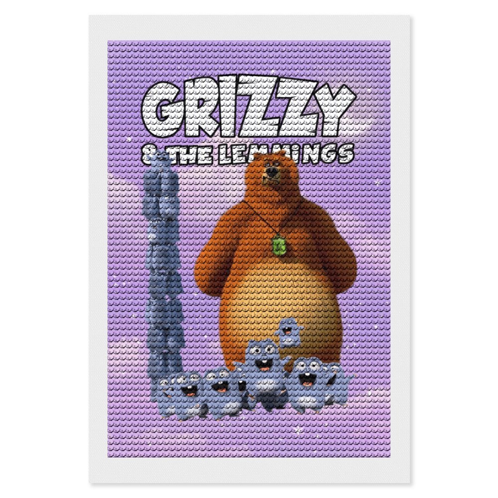 Grizzy and the Lemmings Diamond Art Kits DIY 5D Anime Painting by ...