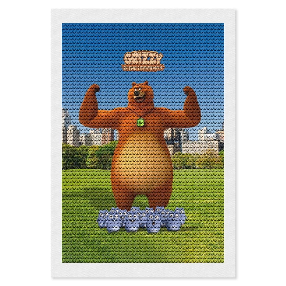 Grizzy and the Lemming Diamond Art Kits DIY 5D Anime Painting by Number ...