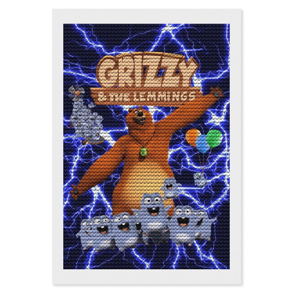 Grizzy and the Lemming Diamond Art Kits DIY 5D Anime Painting by Number ...