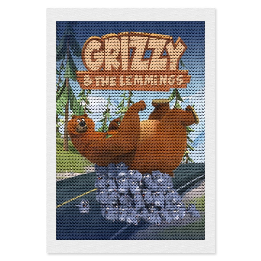 Grizzy and the Lemming Diamond Art Kits DIY 5D Anime Painting by Number ...