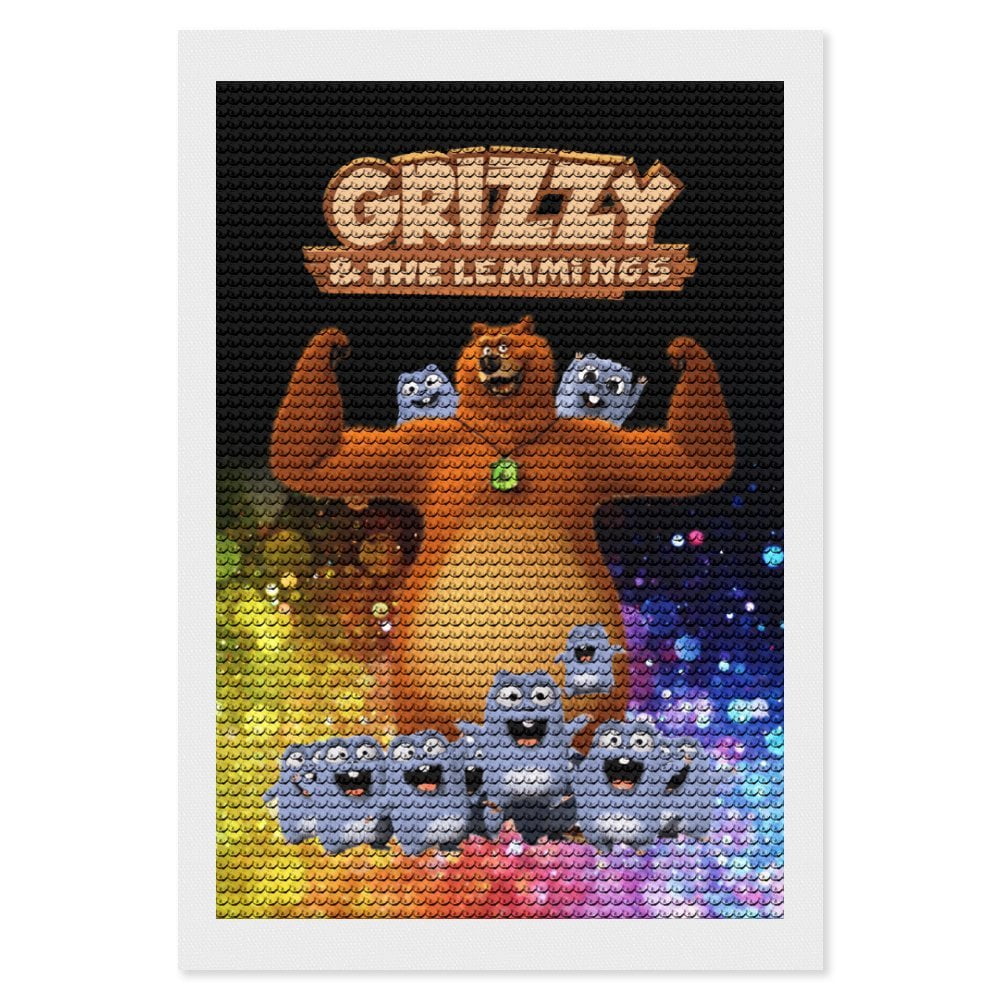 Grizzy and the Lemming Diamond Art Kits DIY 5D Anime Painting by Number ...