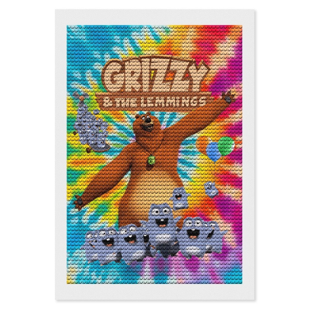 Grizzy and the Lemming Diamond Art Kits DIY 5D Anime Painting by Number ...