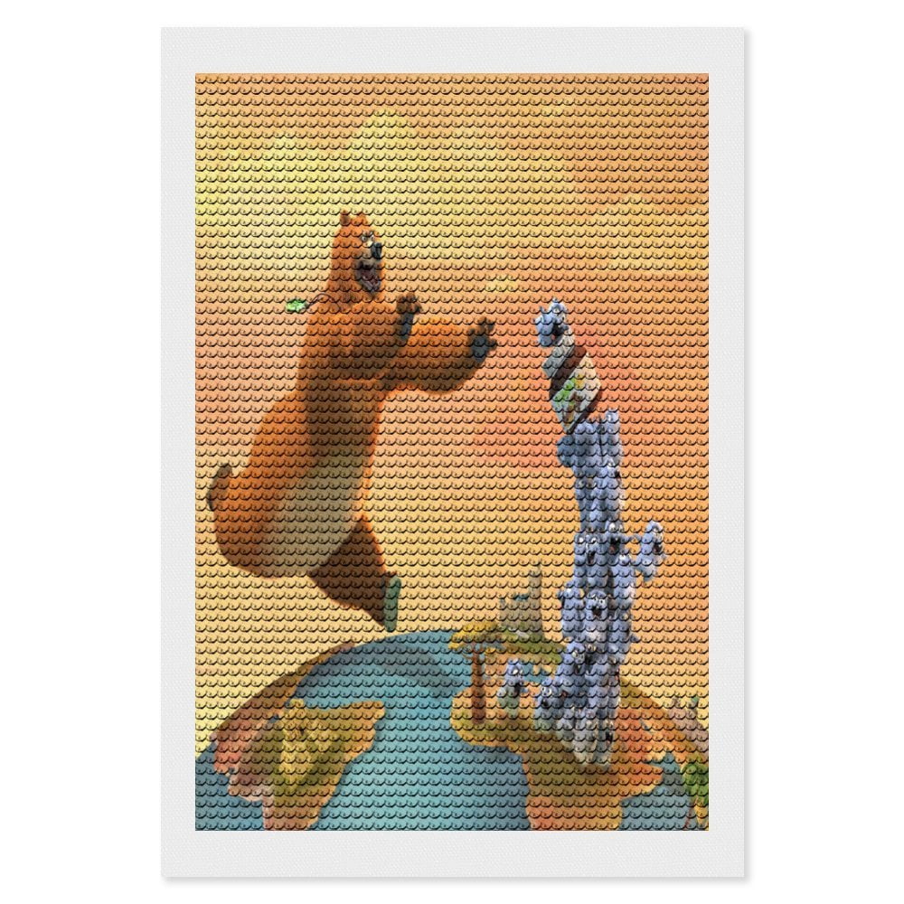 Grizzy and the Lemming Diamond Art Kits DIY 5D Anime Painting by Number ...