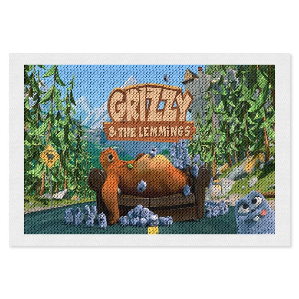 Grizzy and the Lemming Diamond Art Kits DIY 5D Anime Painting by Number ...