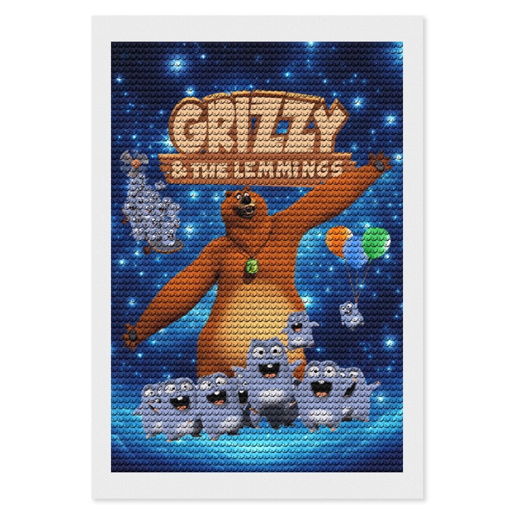 Grizzy and the Lemming Diamond Art Kits DIY 5D Anime Painting by Number ...