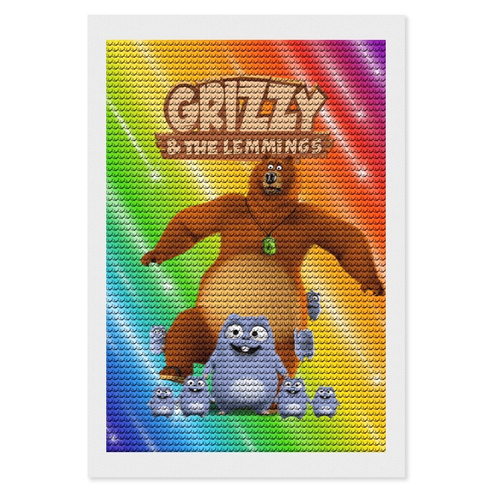 Grizzy and the Lemming Diamond Art Kits DIY 5D Anime Painting by Number ...