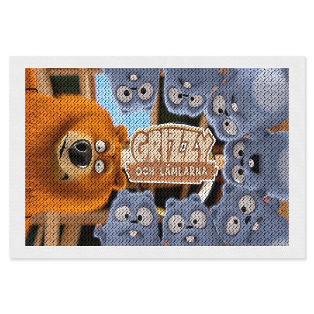 Grizzy and the Lemming Diamond Art Kits DIY 5D Anime Painting by Number ...