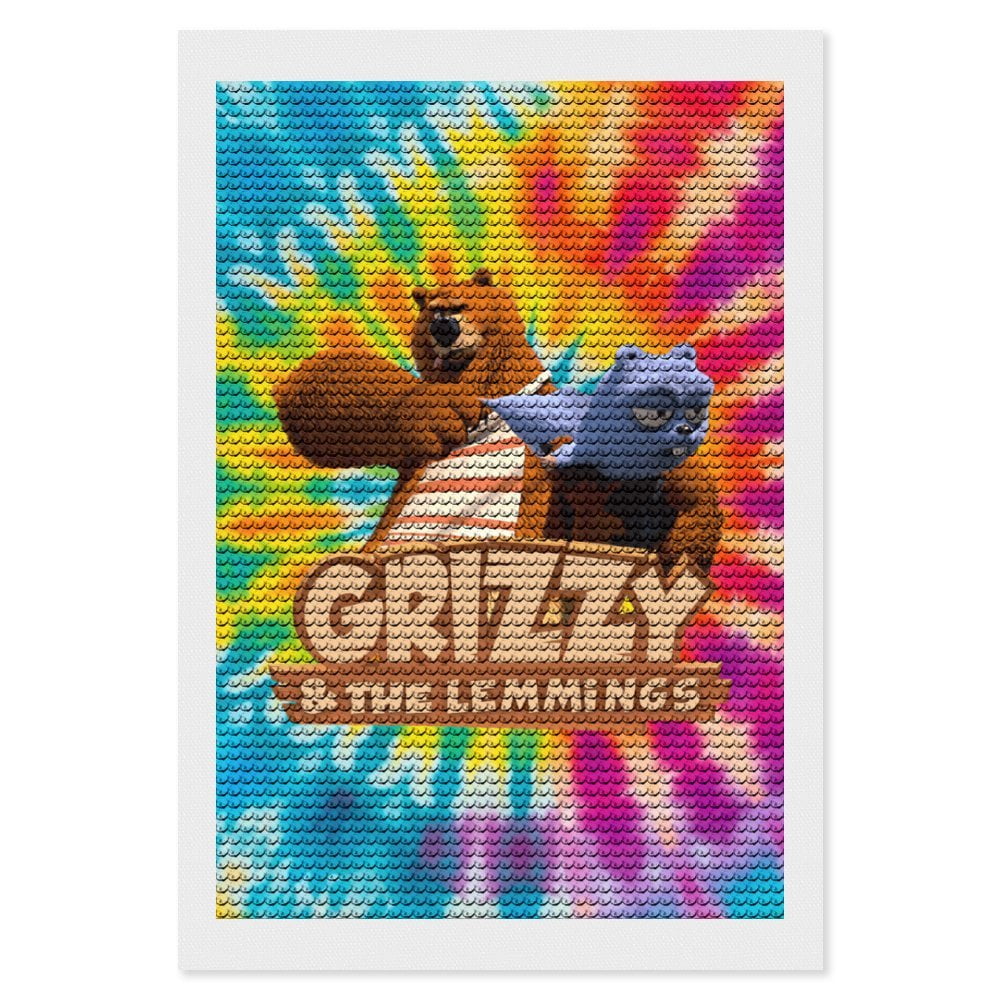 Grizzy and the Lemming Diamond Art Kits DIY 5D Anime Painting by Number ...