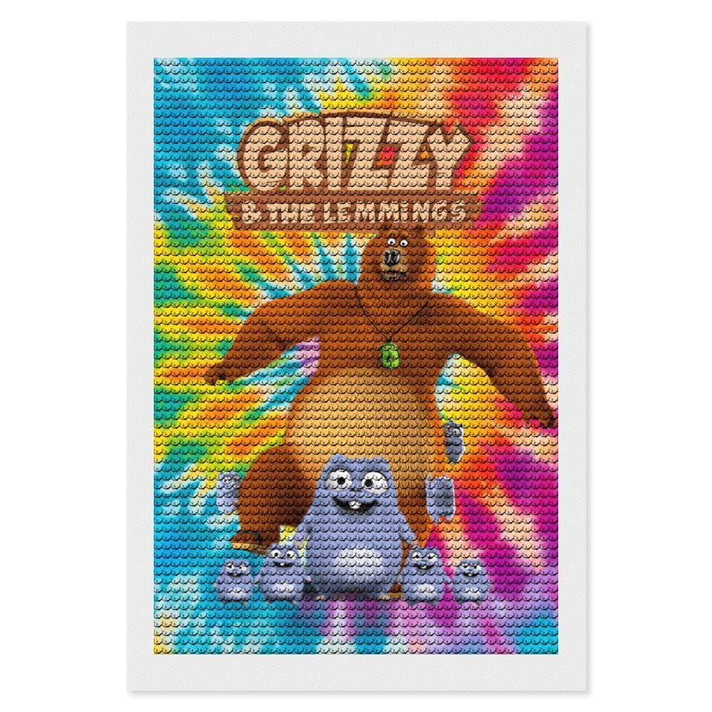 Grizzy and the Lemming Diamond Art Kits DIY 5D Anime Painting by Number ...