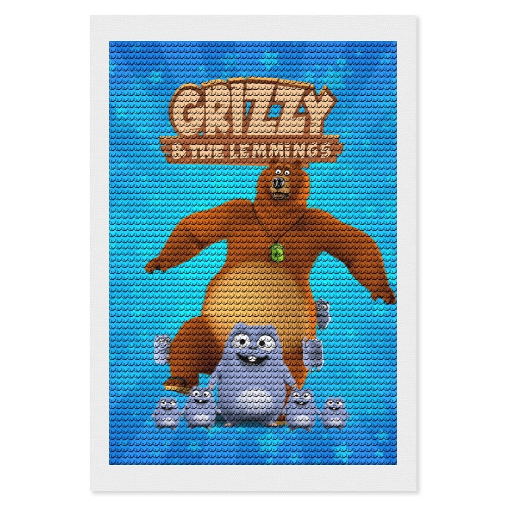 Grizzy and the Lemming Diamond Art Kits DIY 5D Anime Painting by Number ...