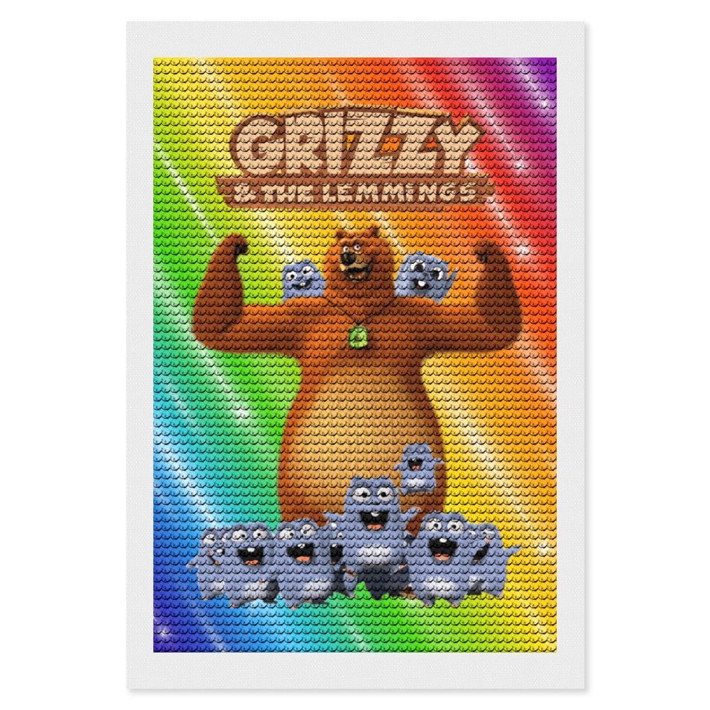 Grizzy and the Lemming Diamond Art Kits DIY 5D Anime Painting by Number ...