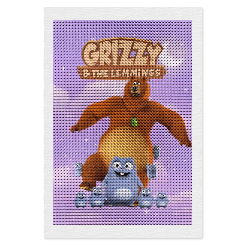 Grizzy and the Lemming Diamond Art Kits DIY 5D Anime Painting by Number ...