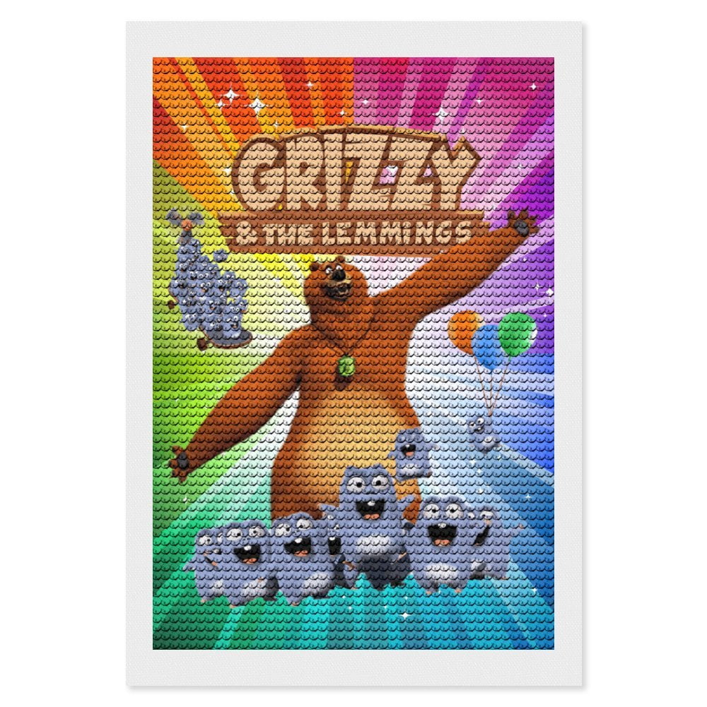 Grizzy and the Lemming Diamond Art Kits DIY 5D Anime Painting by Number ...