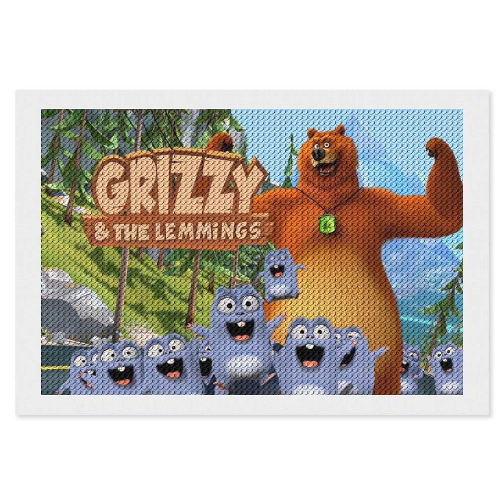 Grizzy and the Lemming Diamond Art Kits DIY 5D Anime Painting by Number ...