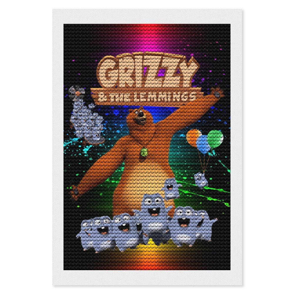 Grizzy and the Lemming Diamond Art Kits DIY 5D Anime Painting by Number ...