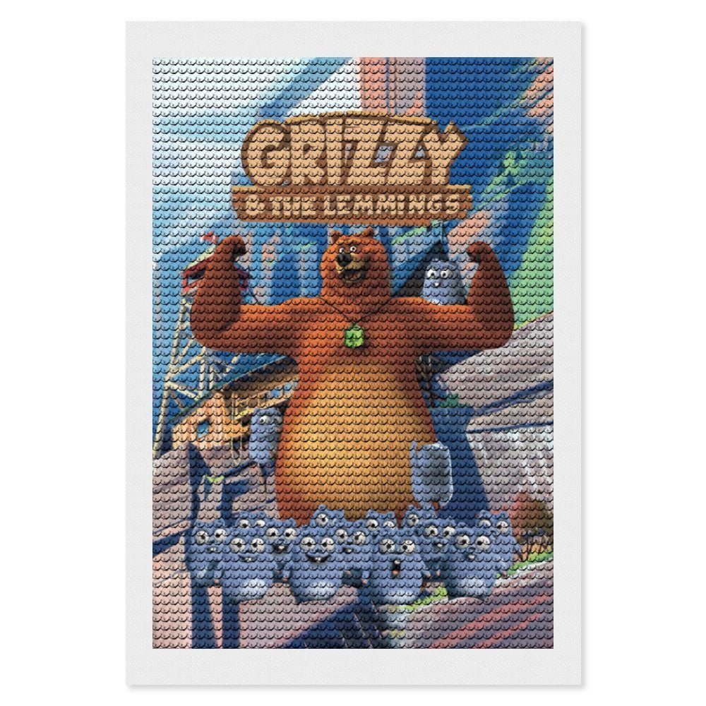 Grizzy and the Lemming Diamond Art Kits DIY 5D Anime Painting by Number ...