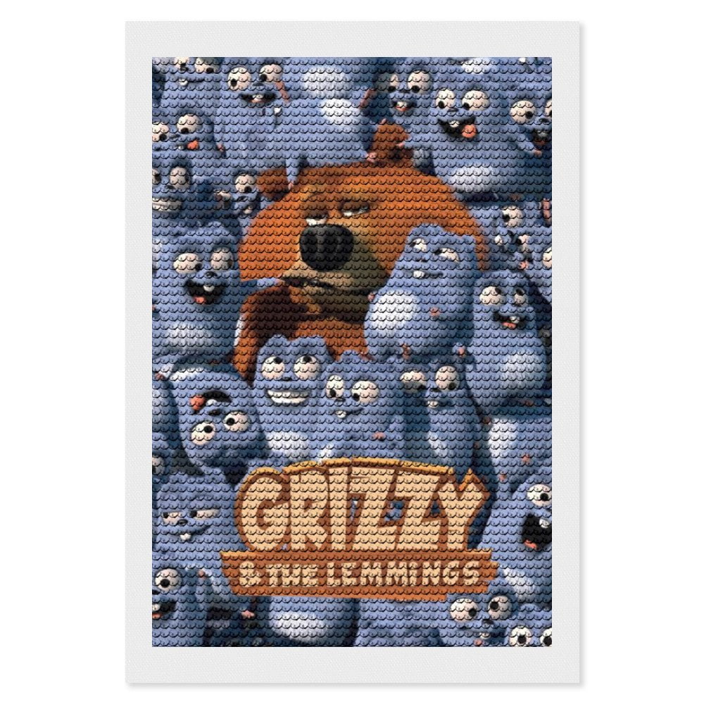 Grizzy and the Lemming Diamond Art Kits DIY 5D Anime Painting by Number ...