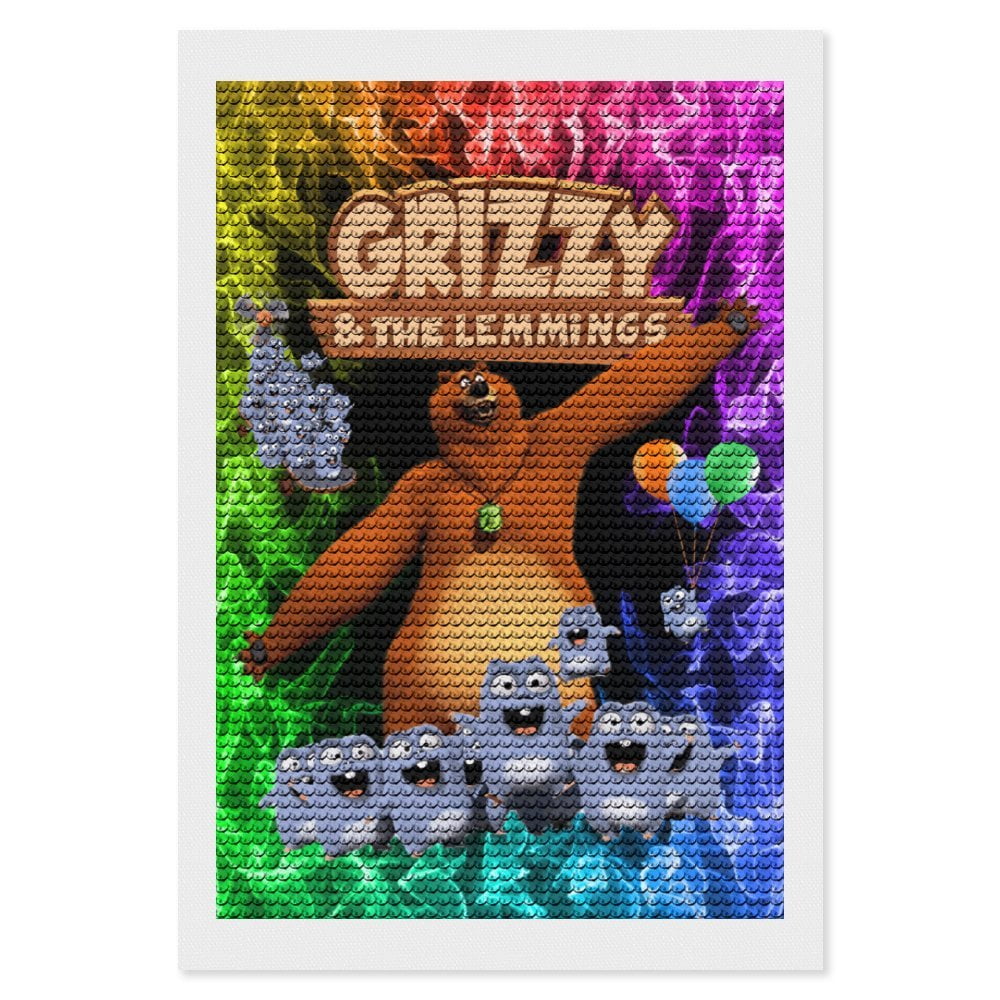 Grizzy and the Lemming Diamond Art Kits DIY 5D Anime Painting by Number ...