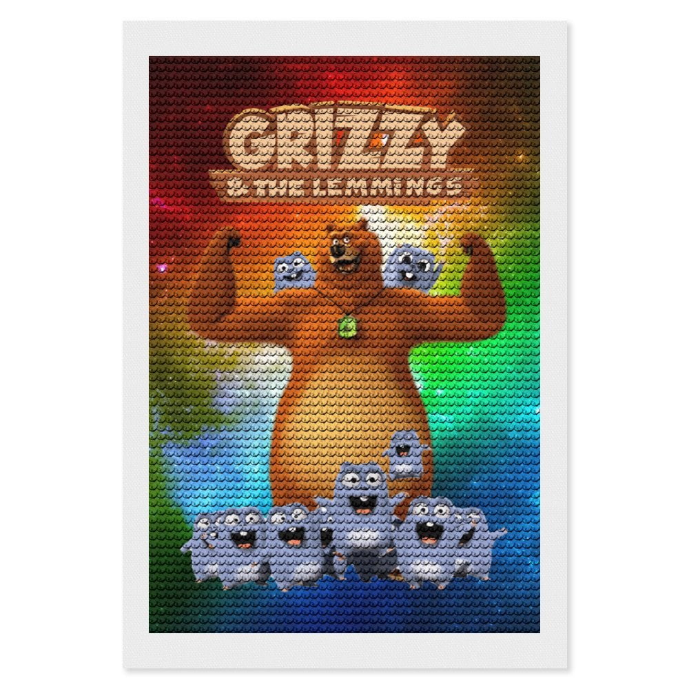 Grizzy and the Lemming Diamond Art Kits DIY 5D Anime Painting by Number ...