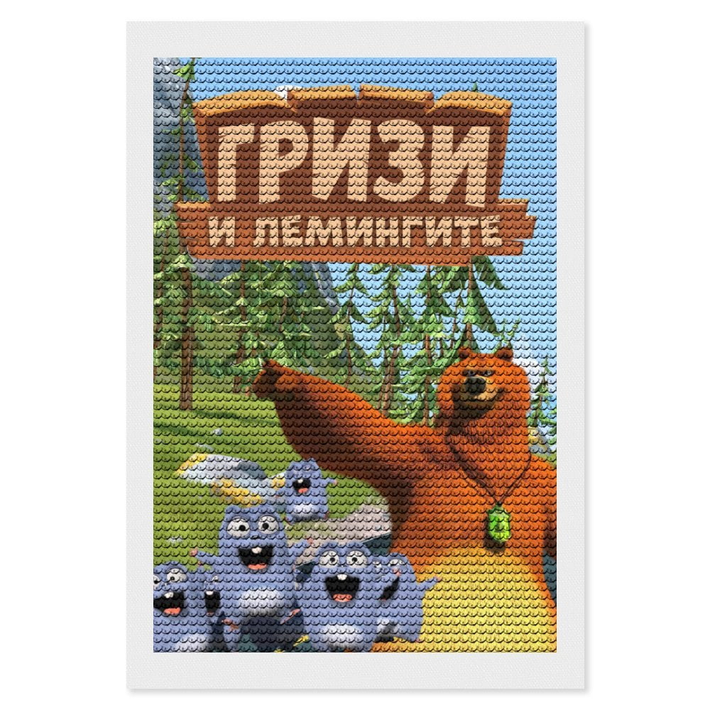 Grizzy and the Lemming Diamond Art Kits DIY 5D Anime Painting by Number ...