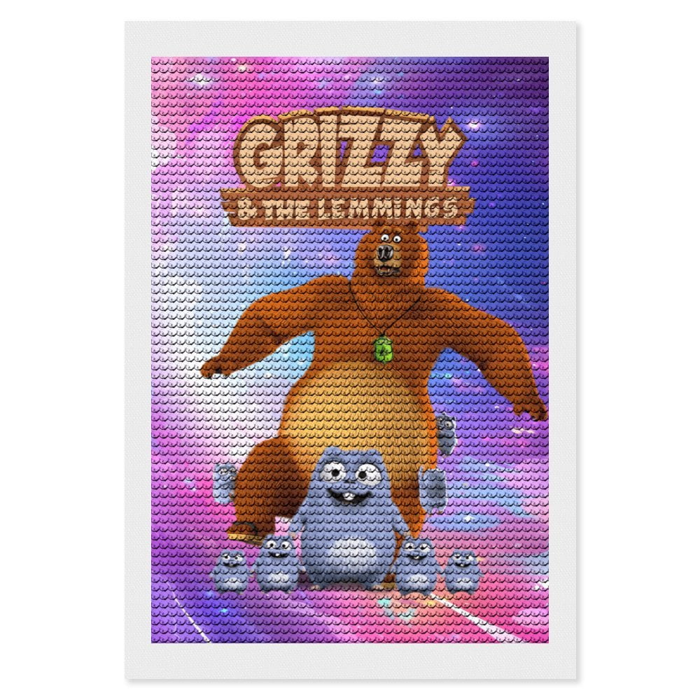 Grizzy and the Lemming Diamond Art Kits DIY 5D Anime Painting by Number ...