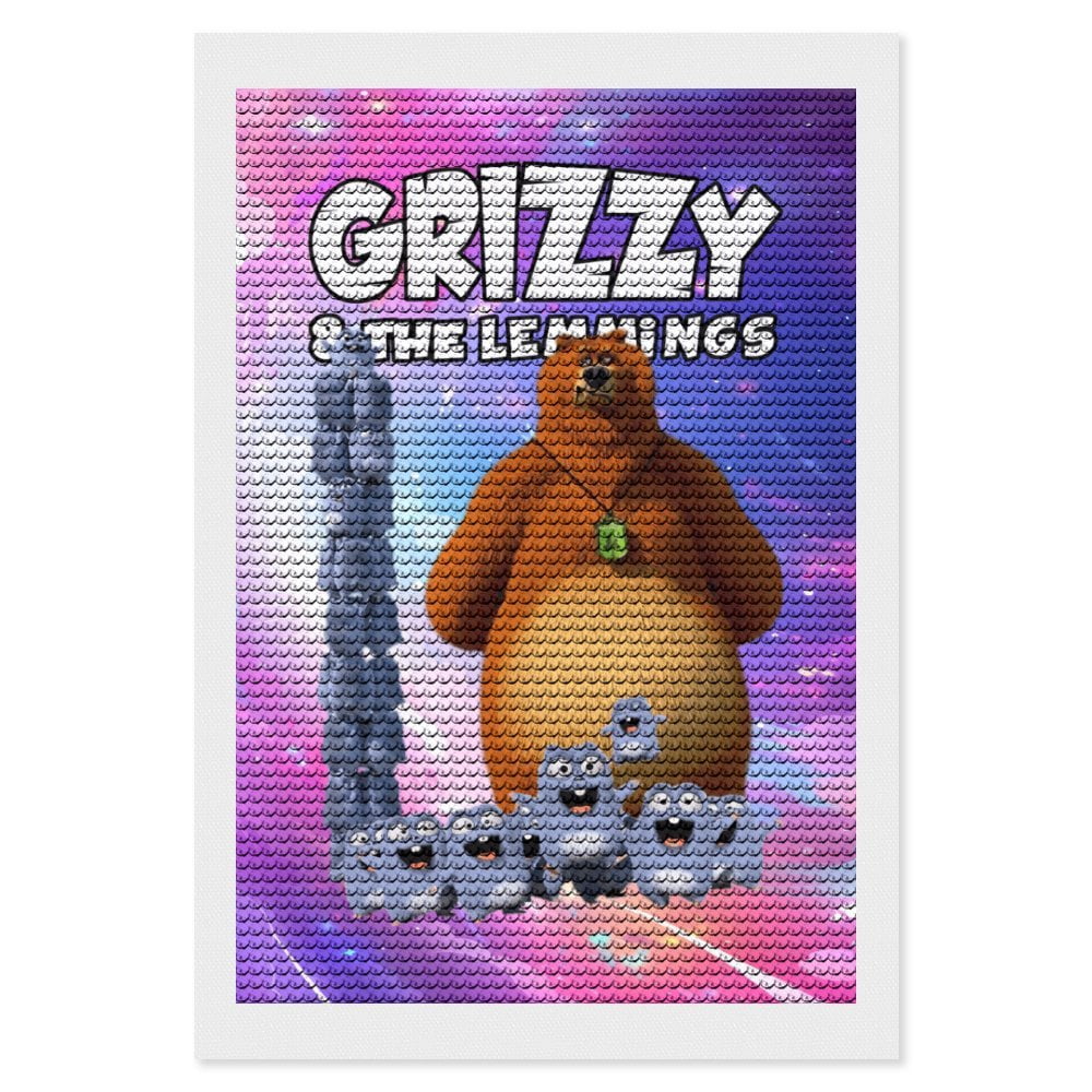 Grizzy and the Lemming Diamond Art Kits DIY 5D Anime Painting by Number ...