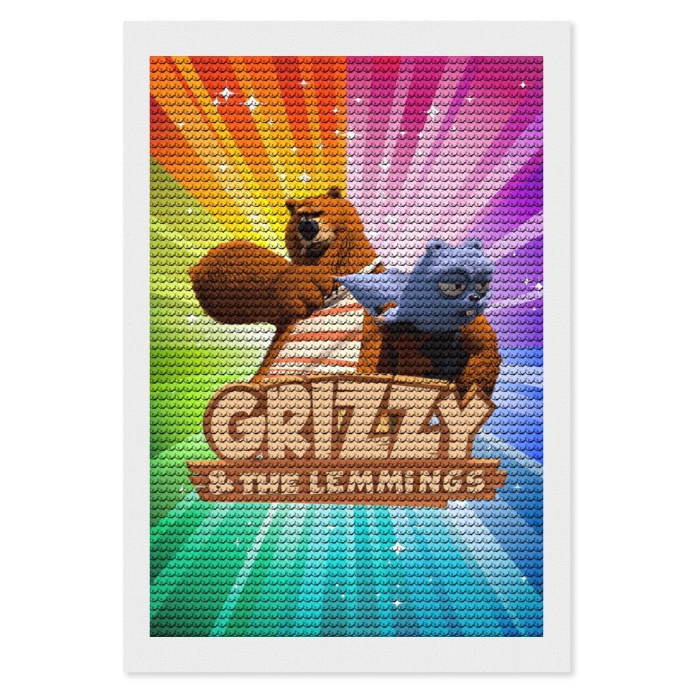 Grizzy and the Lemming Diamond Art Kits DIY 5D Anime Painting by Number ...