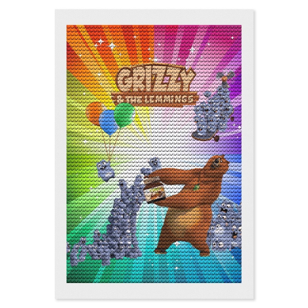 Grizzy and the Lemming Diamond Art Kits DIY 5D Anime Painting by Number ...