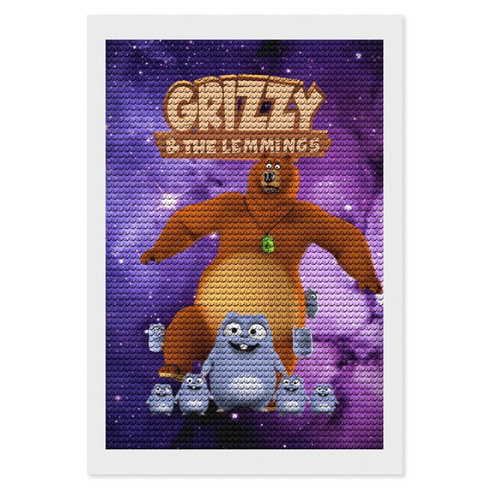 Grizzy and the Lemming Diamond Art Kits DIY 5D Anime Painting by Number ...