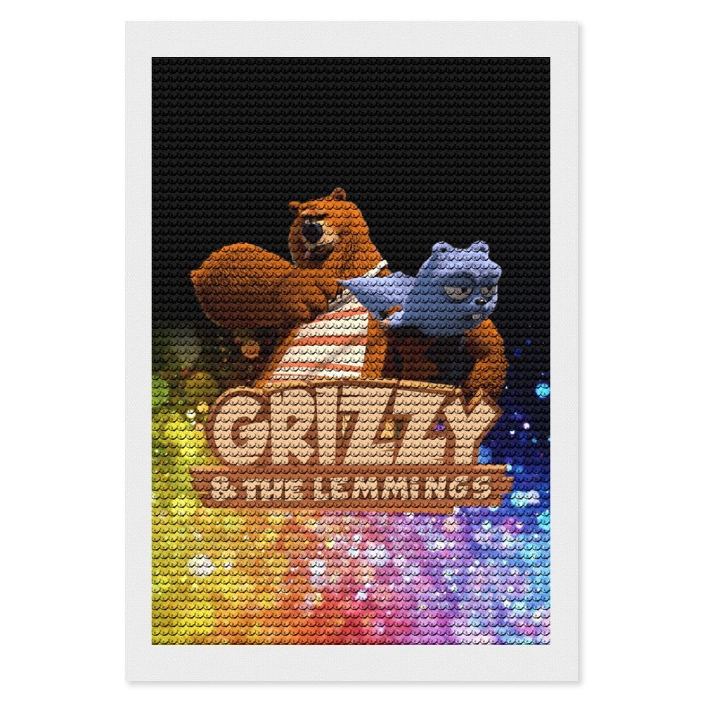 Grizzy and the Lemming Diamond Art Kits DIY 5D Anime Painting by Number ...