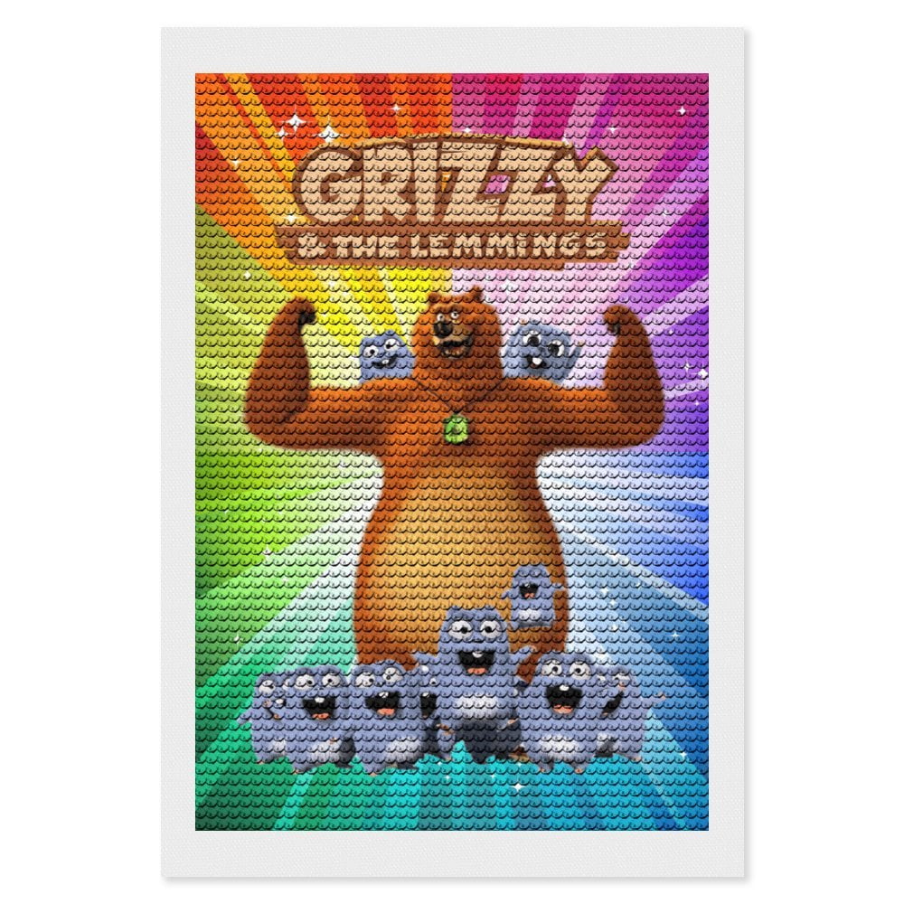 Grizzy and the Lemming Diamond Art Kits DIY 5D Anime Painting by Number ...