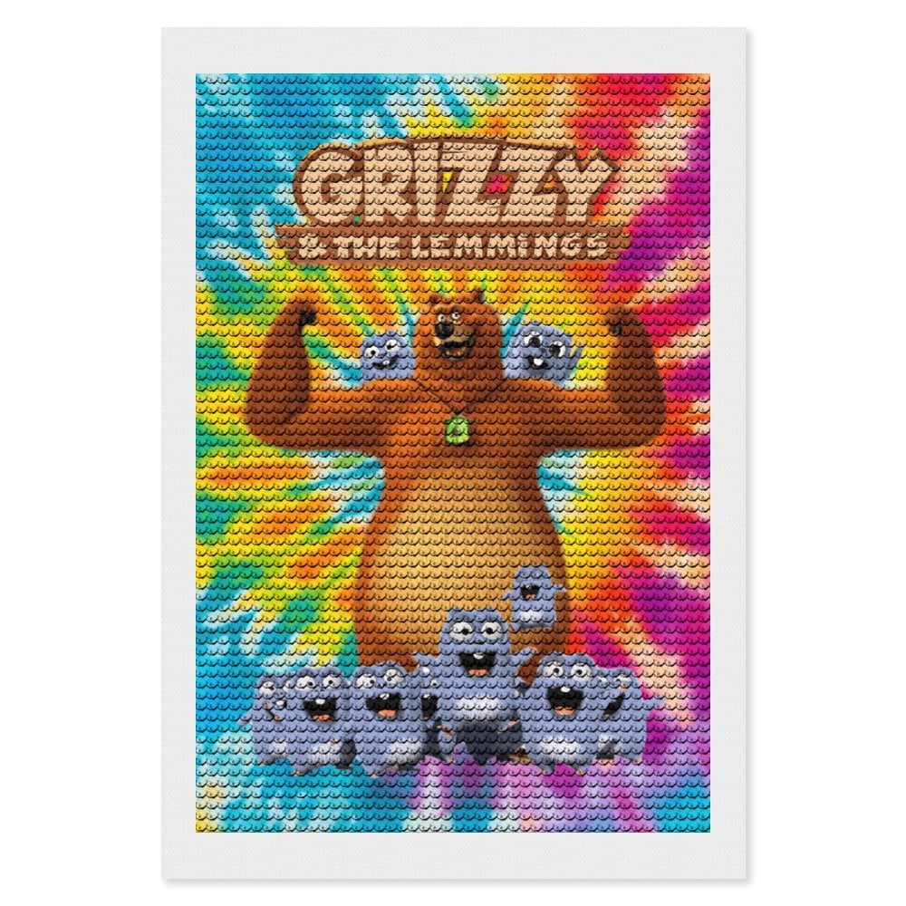 Grizzy and the Lemming Diamond Art Kits DIY 5D Anime Painting by Number ...