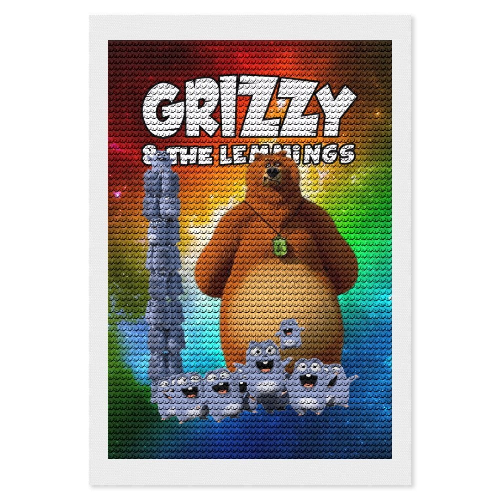 Grizzy and the Lemming Diamond Art Kits DIY 5D Anime Painting by Number ...