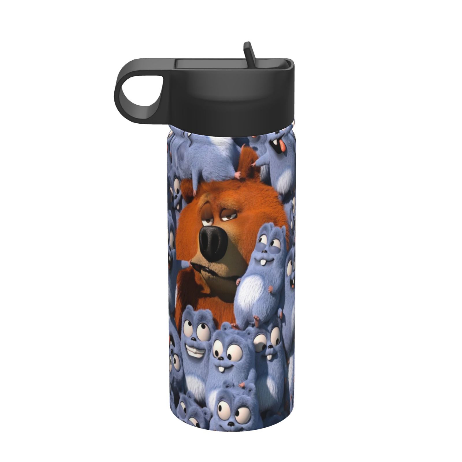 Grizzy and the Lemming Insulated Water Bottle with Straw Stainless ...