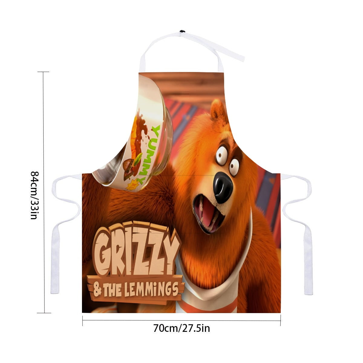 Grizzy and the Lemmings apron with pockets, waterproof apron for adults ...